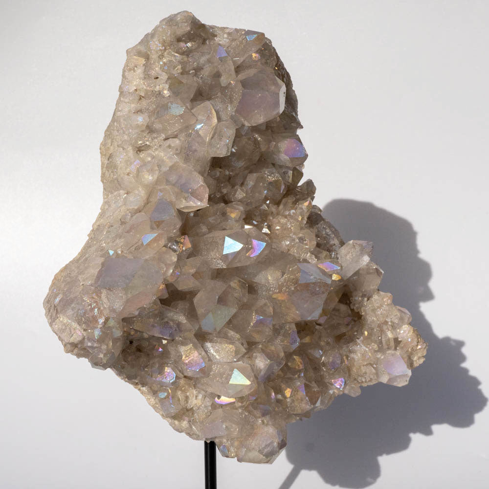 Large Angel Aura Quartz Cluster on Stand – Northern Sky
