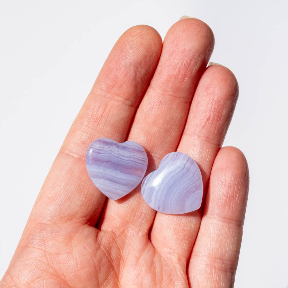 Mini Blue Lace Crystal Heart – Northern Sky