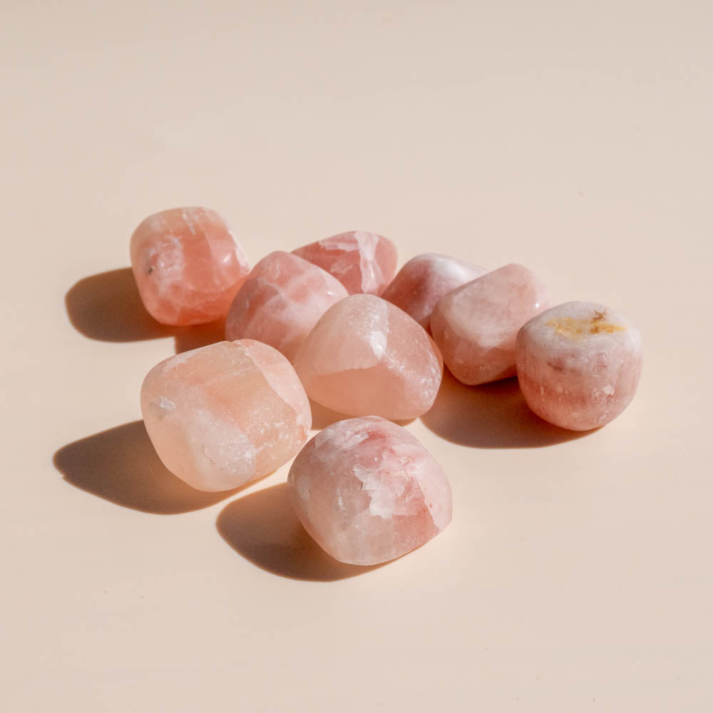 Rose Calcite Tumbled Stone – Northern Sky